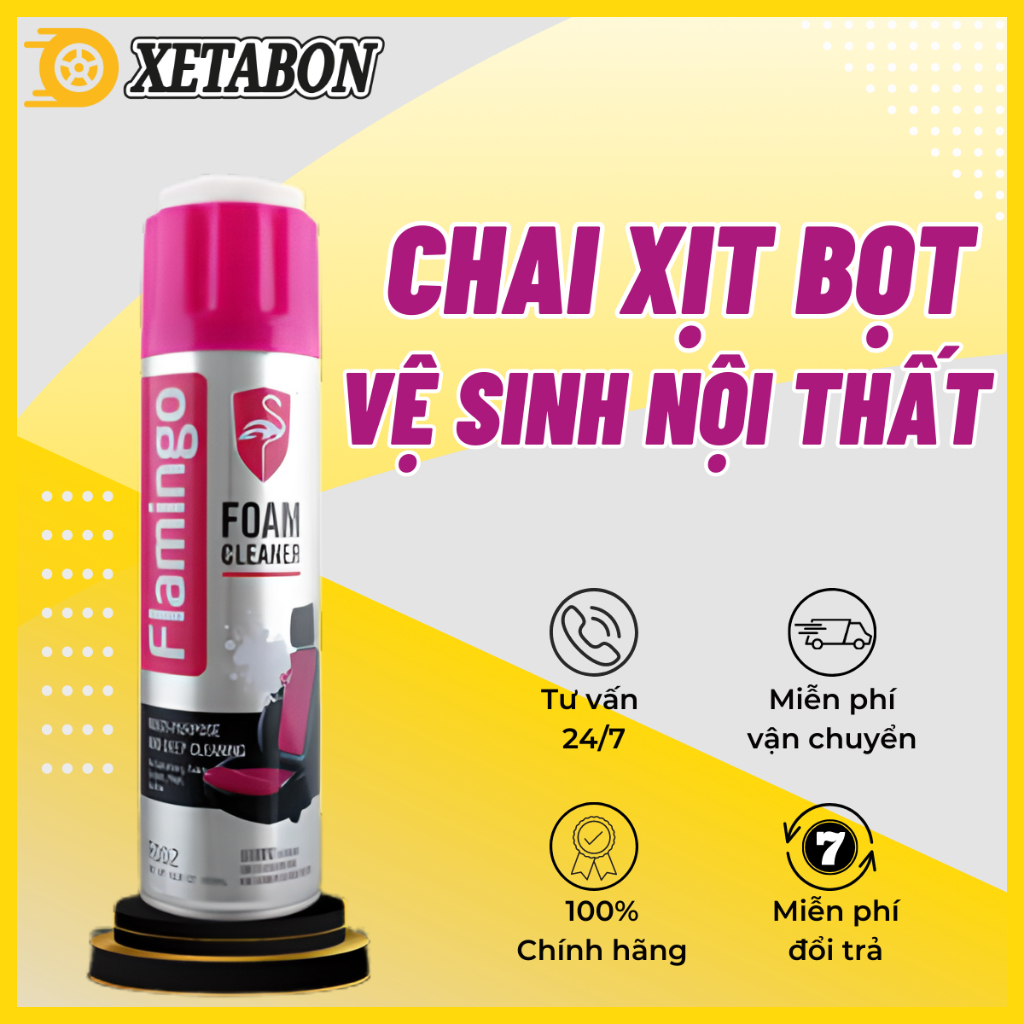 Chính Hãng - Flamingo F002 650ml Xịt Bọt Vệ Sinh Ghế Da - Nội Thất Ô Tô ...