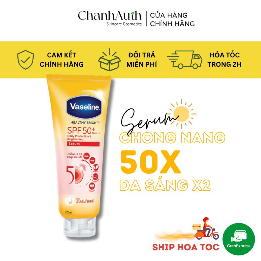Kem chống nắng body Vaseline 50X SPF 50 PA++Thái Lan mẫu mới nhất bật tone da hồng hào 300ml ...