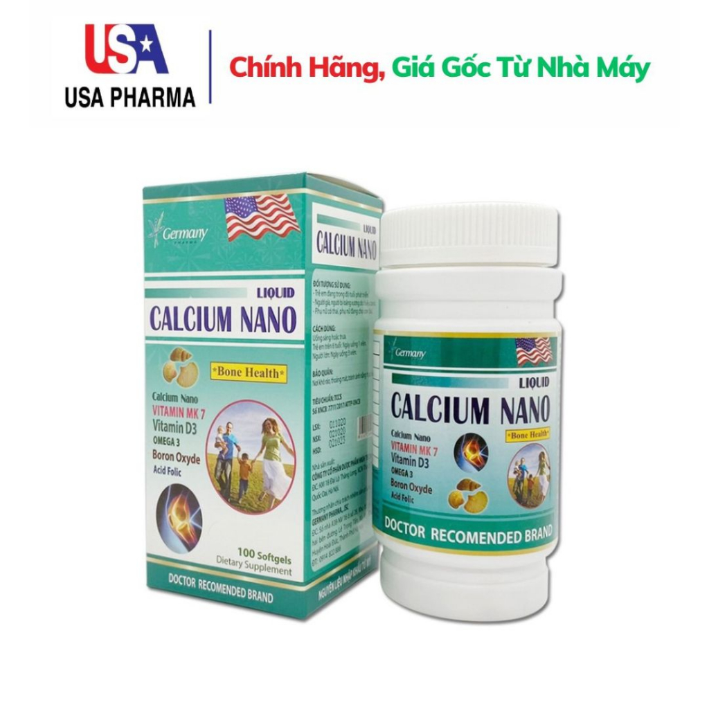 Viên uống Liquid Calcium Nano Omega 3 bổ sung canxi hỗ trợ tăng chiều ...