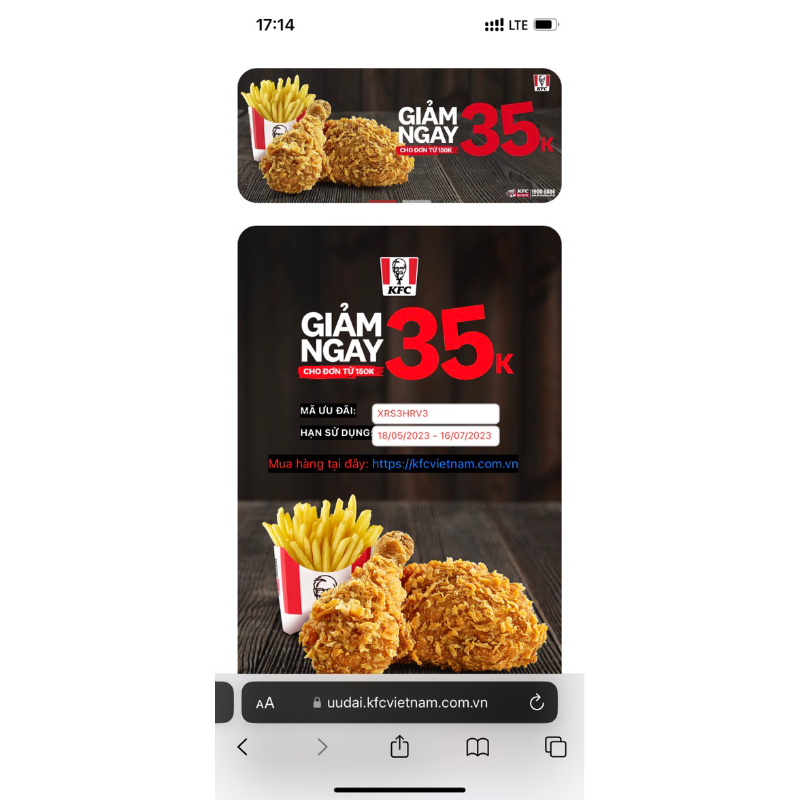 Mã giảm giá KFC, Voucher KFC, Coupon KFC | Shopee Việt Nam