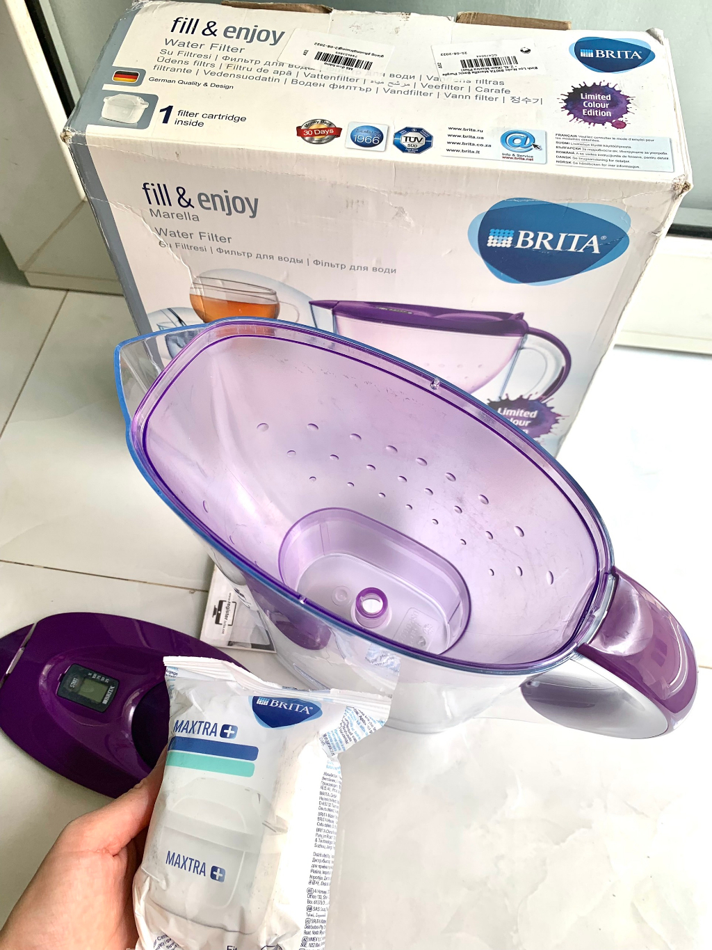 [CHÍNH HÃNG GIÁ RẺ] Bình Lọc Nước BRITA Marella Basic Purple - 2.4L ...