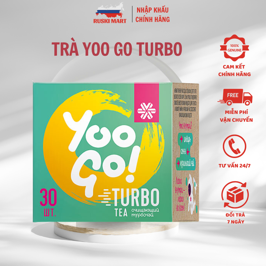 Trà thảo mộc Yoo Go Turbo Tea Siberian Hộp 30 gói - giúp cải thiện cân ...