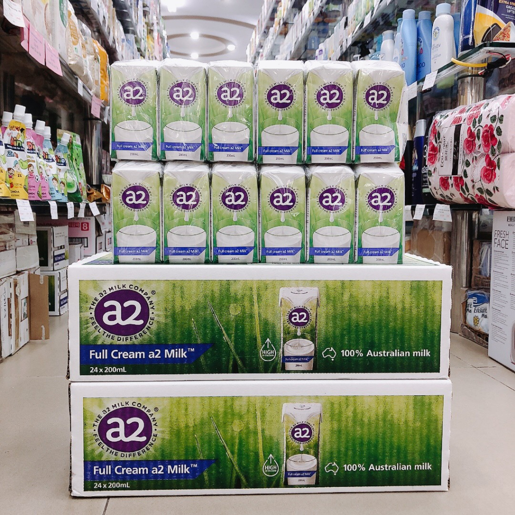 Thùng 24 hộp sữa nước A2 Full cream -200ml - Úc - có tách lẻ | Shopee Việt Nam