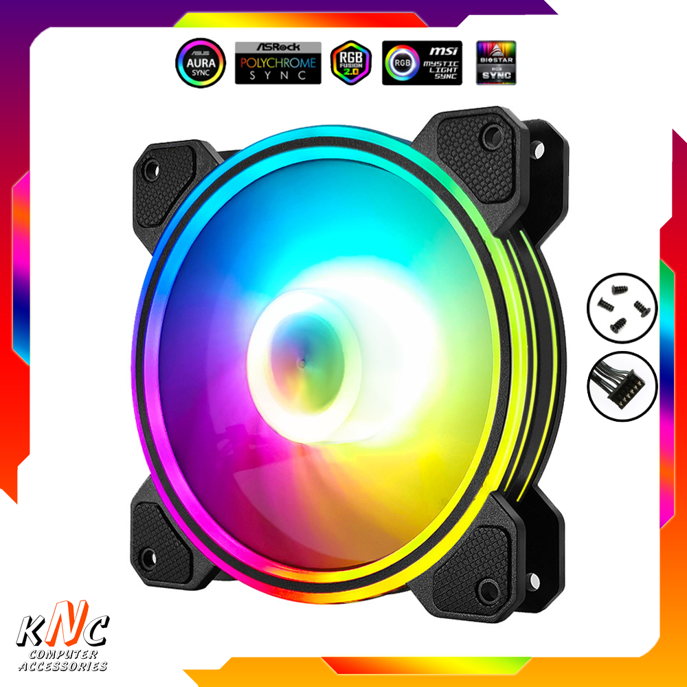 Quạt Tản Nhiệt Fan Led RGB M1 Dual Ring 12cm Đồng Bộ Mainboard - Hub ...
