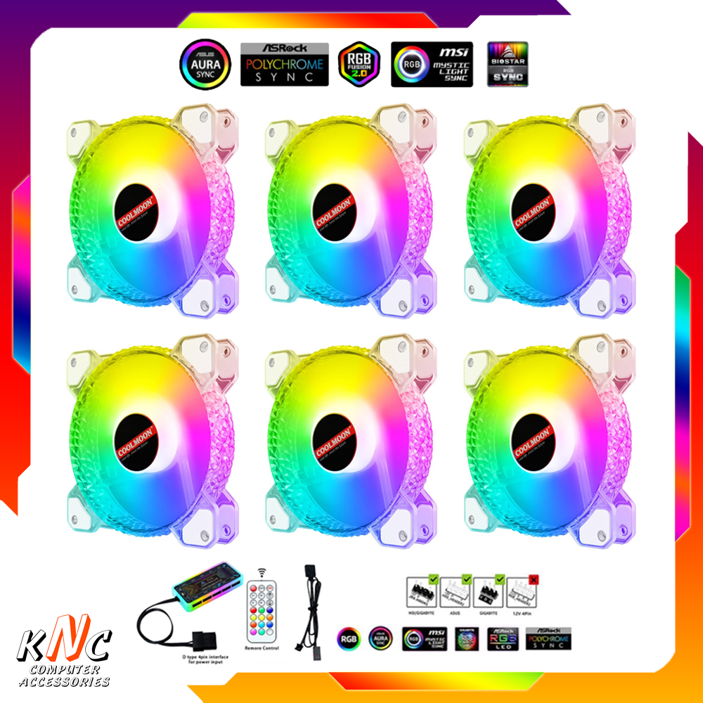 [Led Sync Main] Bộ Quạt Tản Nhiệt Coolmoon D1 Fan Led RGB 12cm Chuẩn ...
