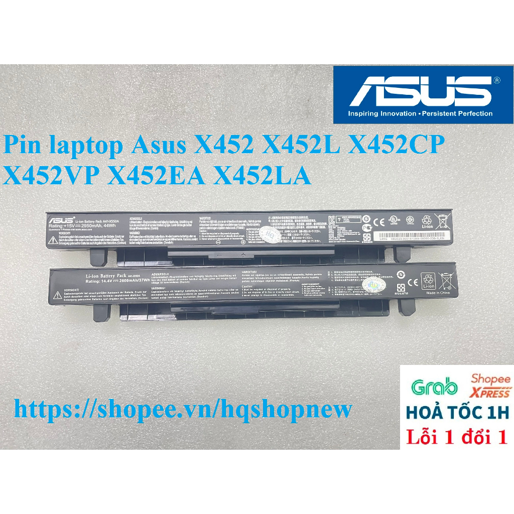 ⚡ Pin laptop Asus X452 X452L X452CP X452VP X452EA X452LA | Shopee Việt Nam