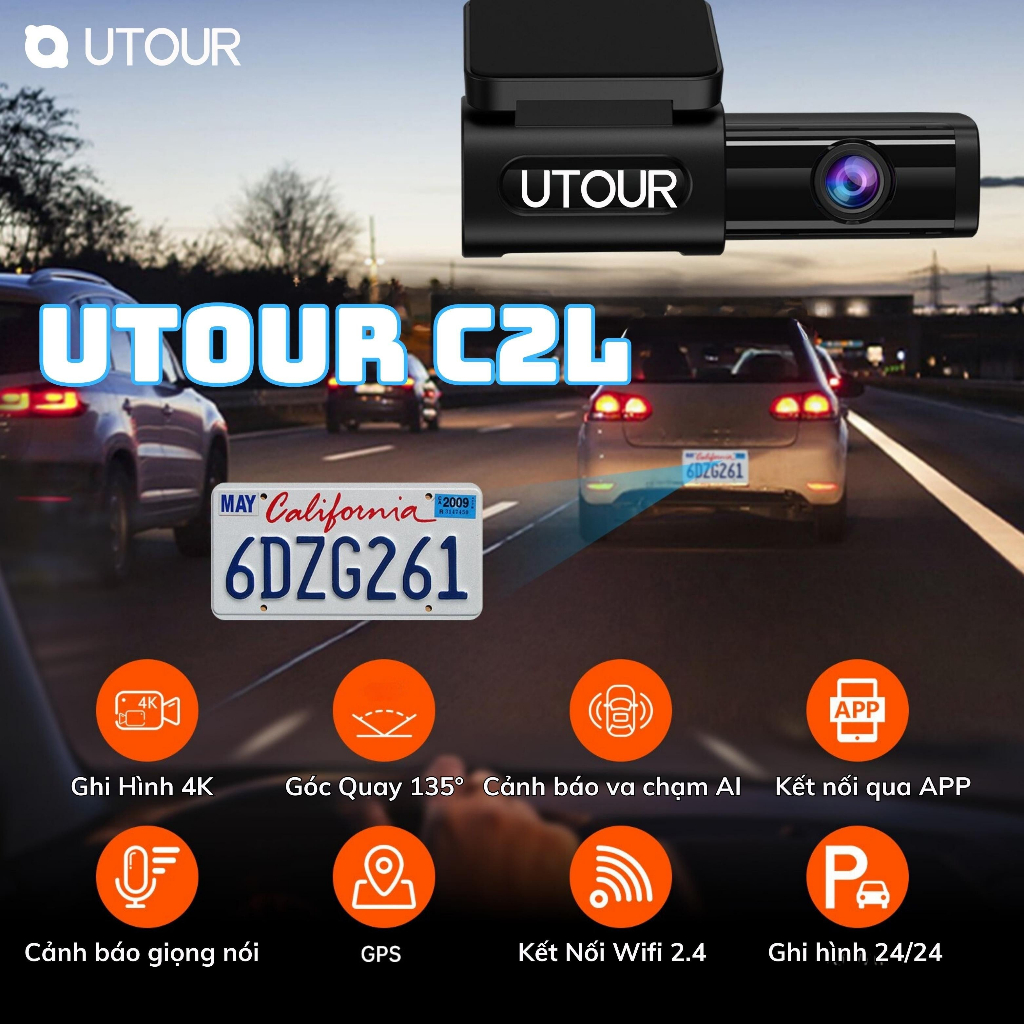 UTOUR AI C2L - HỆ THỐNG CẢNH BÁO AN TOÀN, HỖ TRỢ LÁI XE THÔNG MINH | Shopee Việt Nam