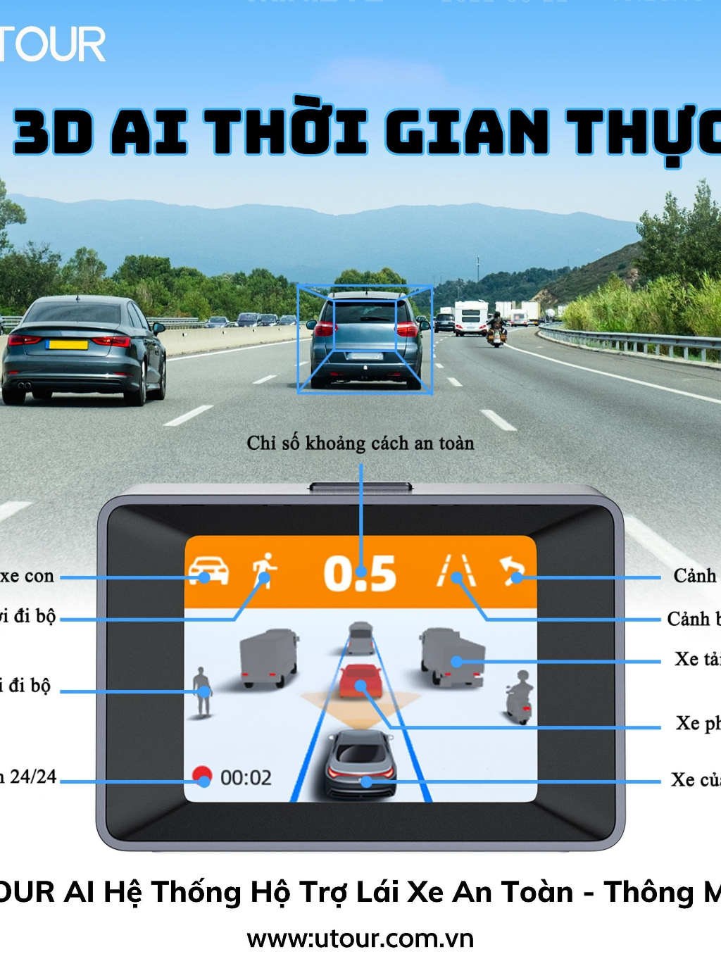 Camera Hành Trình UTOUR C2M PRO 4K Chính Hãng | Shopee Việt Nam