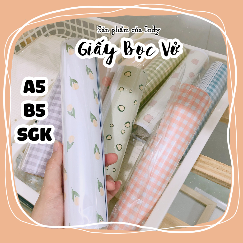 Giấy bọc vở, giấy bao tập, giấy bọc vở a5, b5, sgk vừa mọi loại vở ...