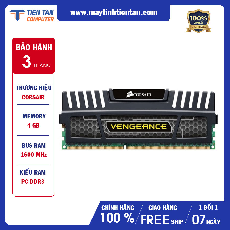 Ram PC Corsair Vengeance 4GB DDR3 1600MHz | Shopee Việt Nam