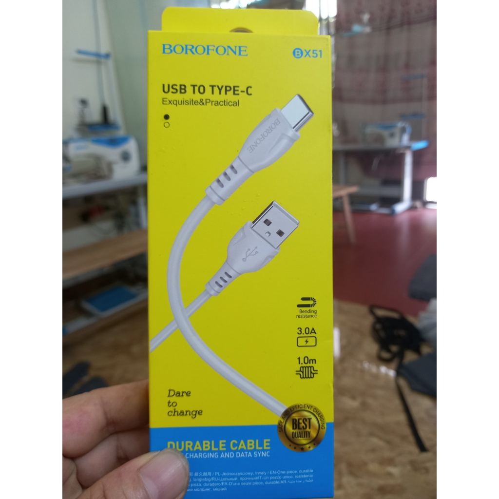 Dây cáp sạc nhanh 2.4A BOROFONE BX51 IP/MICRO/TYPEC chống rối dây dài ...