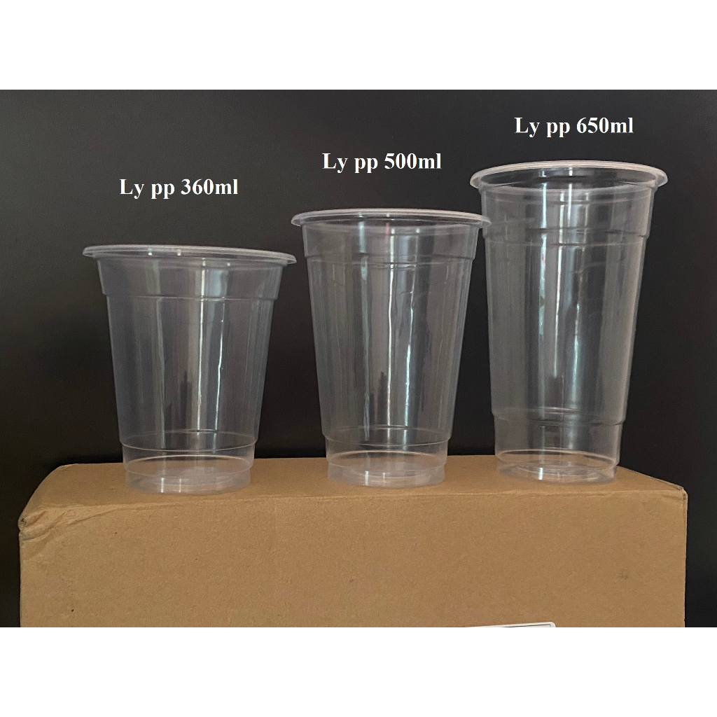 [ 50 ] Ly nhựa PP trơn - 360ml / 500 ml / 650ml / 700ml | Shopee Việt Nam