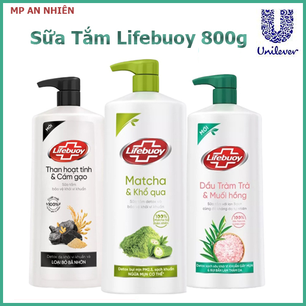 Sữa tắm Lifebuoy 800g giúp loại bỏ mọi vi khuẩn trên da. | Shopee Việt Nam