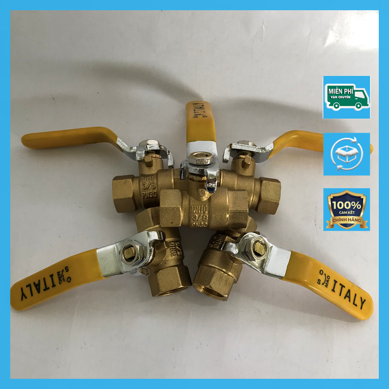 Van đồng bi ITALY DN10 3/8 - Ren 17mm -Van bi tay gạt khoá nước bằng ...