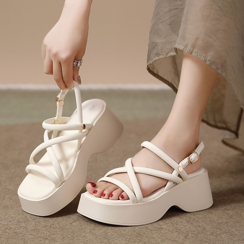Sandan Nữ Dây Đan Chéo hàng QC Fullbox ( lùi size) | Shopee Việt Nam