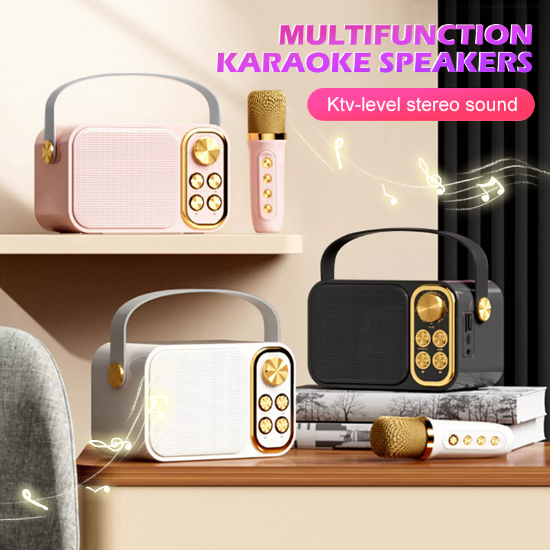 Loa bluetooth karaoke mini YS-103 kèm 1 micro, công suất lớn,micro đổi ...