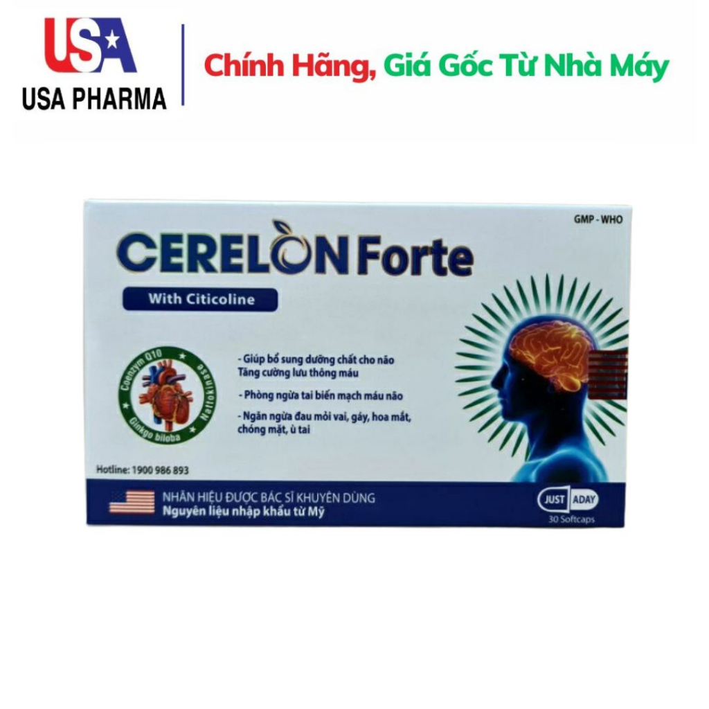Hoạt huyết dưỡng não CERELON FORTE With Citicolin Tăng cường lưu thông ...