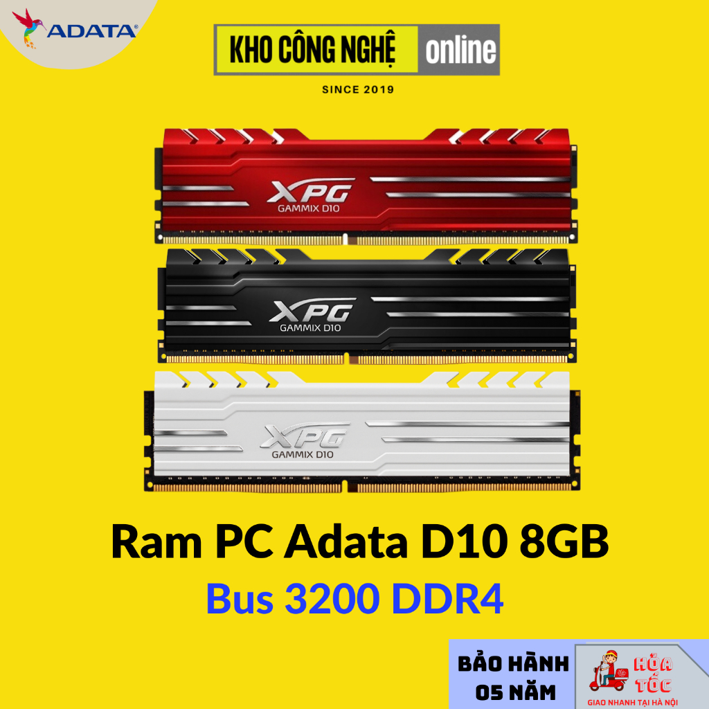 Ram PC ADATA XPG GAMMIX D10 8GB DDR4 3200MHz (Hàng Chính Hãng) | Shopee Việt Nam