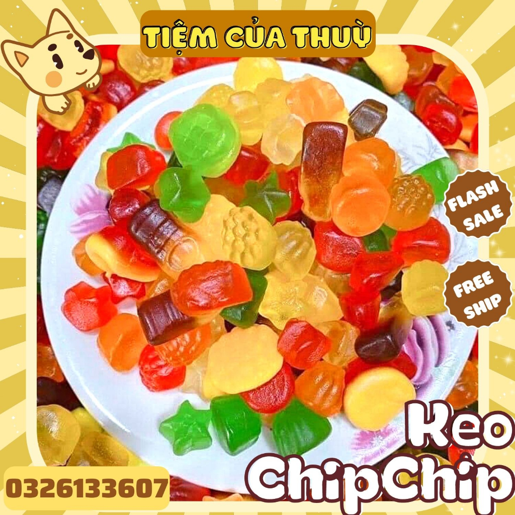 500G Kẹo Dẻo ChipChip Vị Trái Cây Siêu Ngon, Kẹo ChipChip, Kẹo Dẻo Mix Trái Cây Tuổi Thơ ...