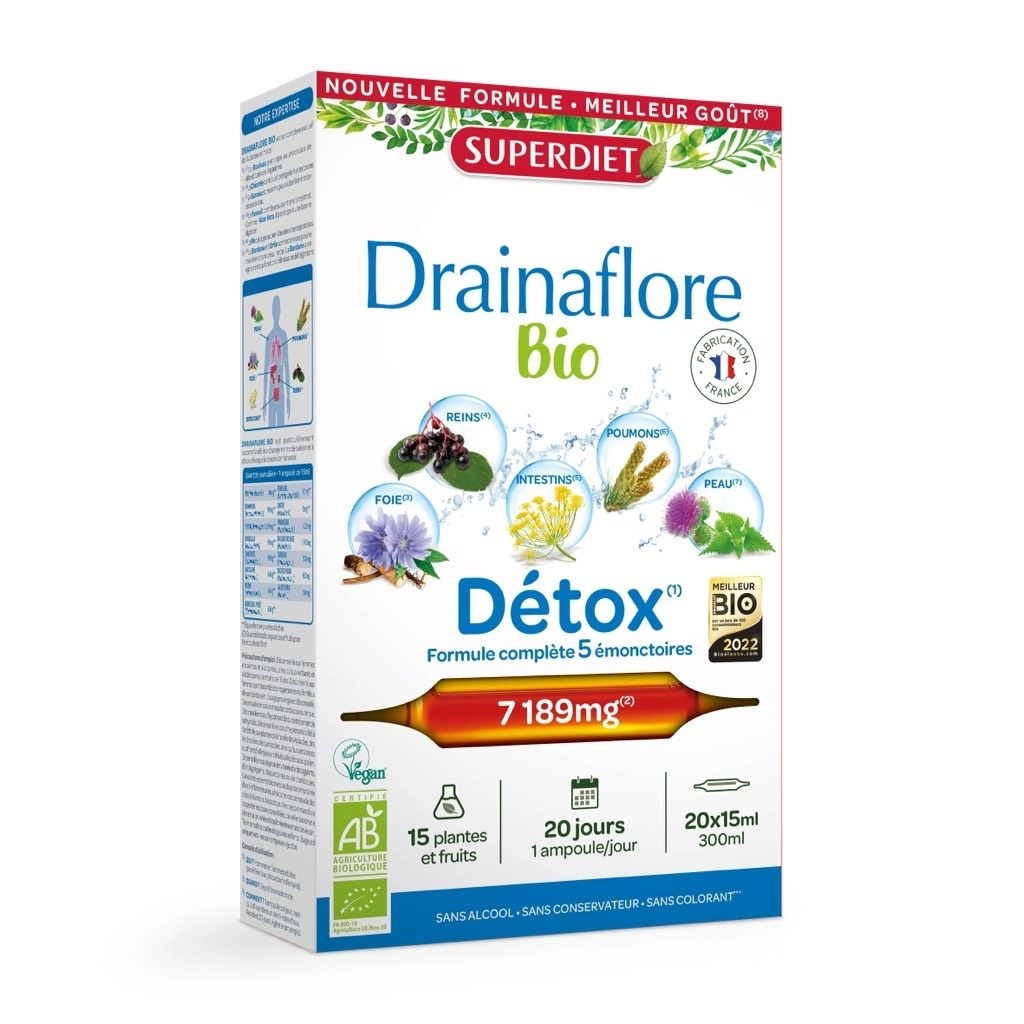 Drainaflore Bio Detox giải độc gan, thanh lọc cơ thể | Shopee Việt Nam