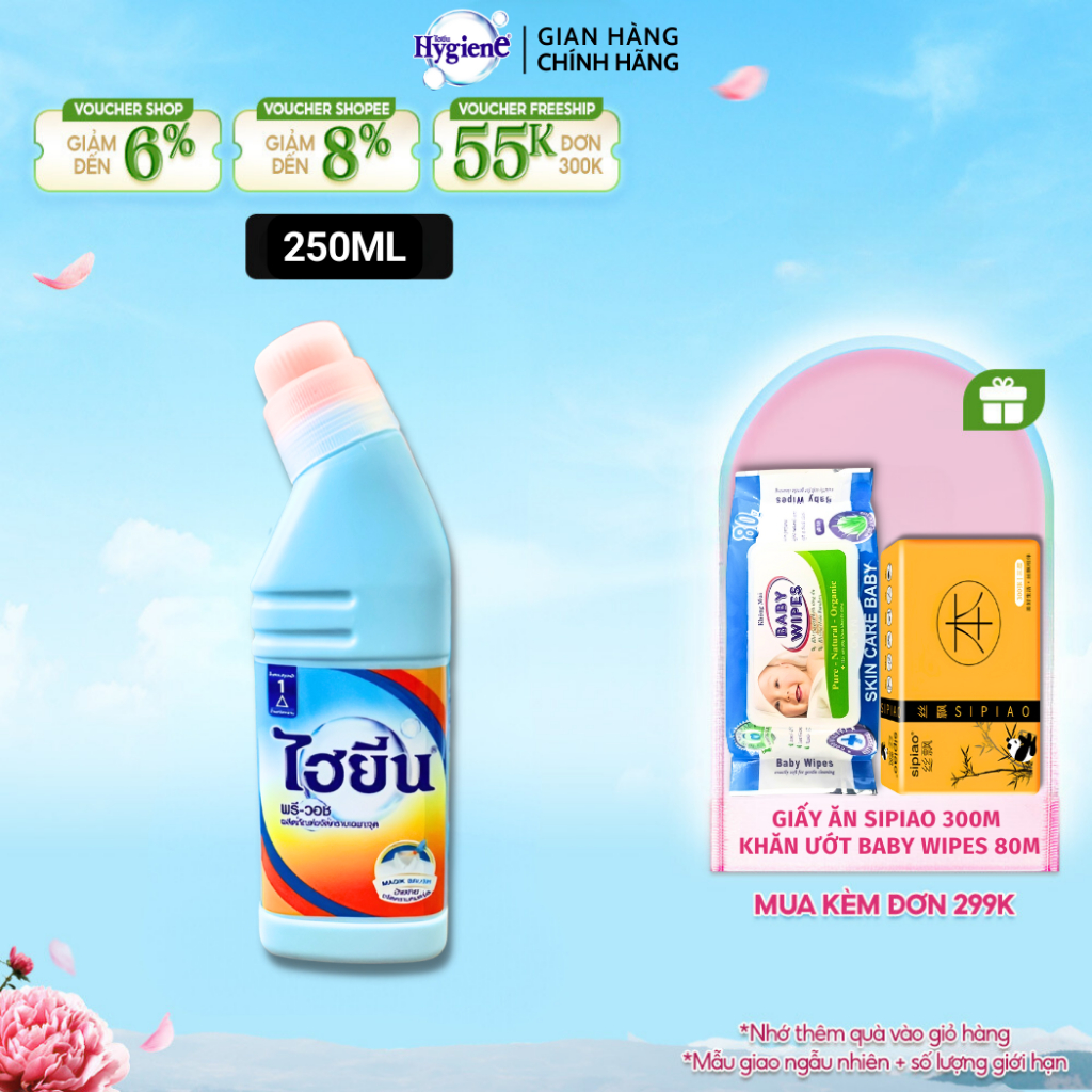 Thuốc Tẩy Trắng Cổ Áo Hygiene Thái Lan - Nước Tẩy Vết Bẩn Cứng Đầu 250ml | Shopee Việt Nam