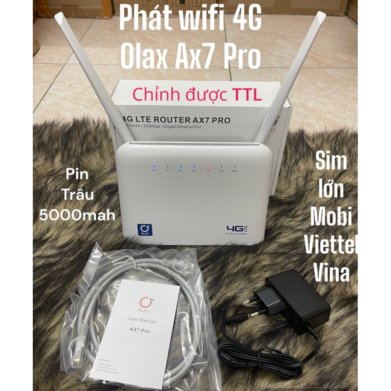 Phát wifi 4G cắm điện Olax Ax7 Pro(kèm pin sạc 5000mah) | Shopee Việt Nam