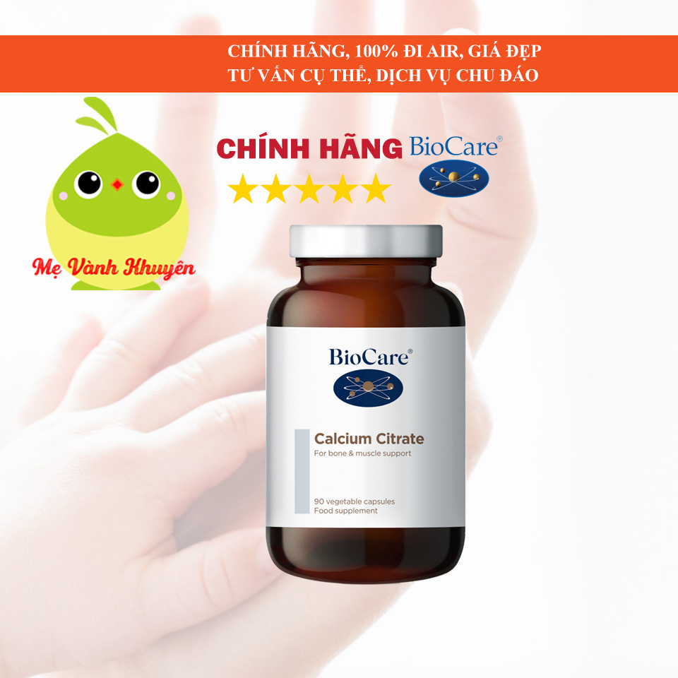 Canxi muối nguyên chất Biocare Calcium Citrate, UK (90v) | Shopee Việt Nam