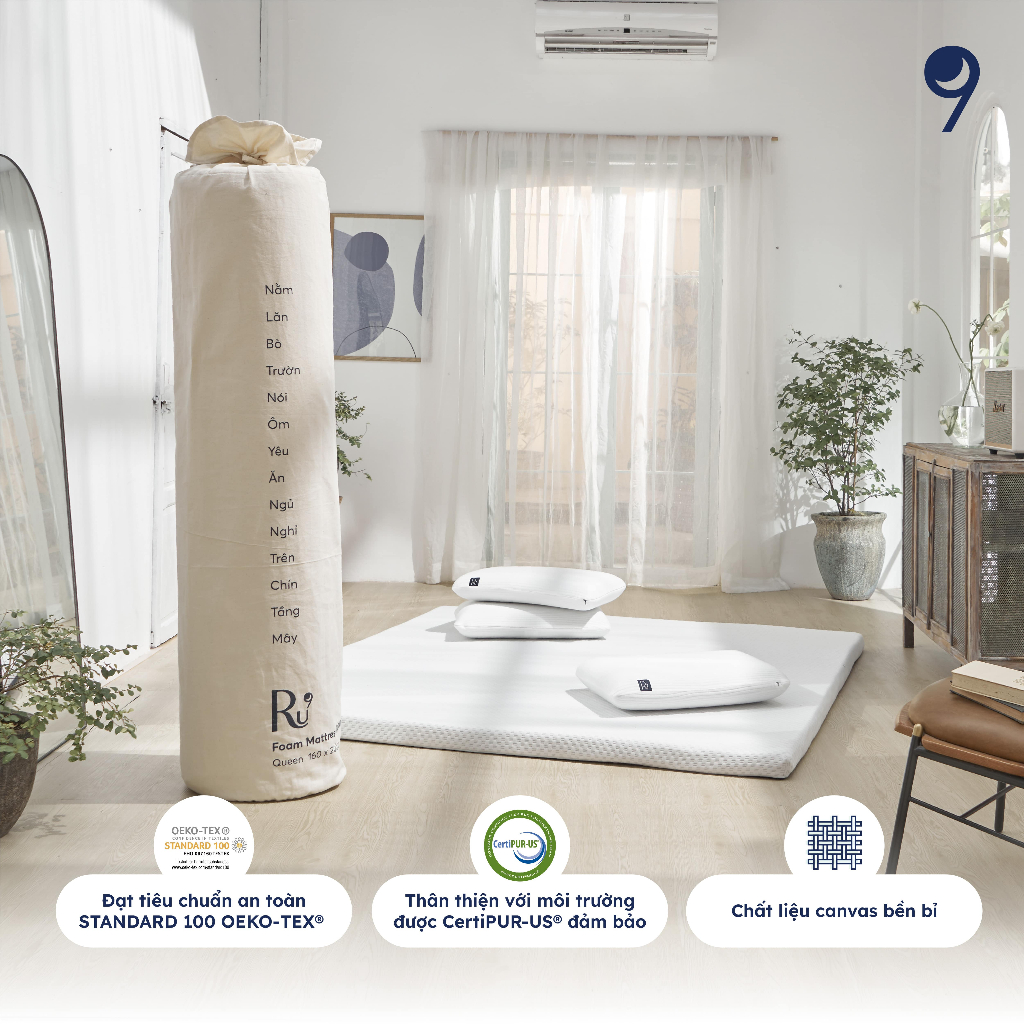 [Phụ Kiện Nệm] Túi Đựng Foam Topper Ru9, Giúp Bảo Vệ Nệm, Giữ Không ...