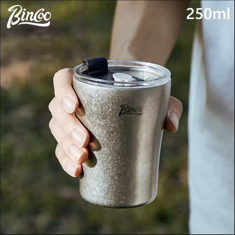 Ly cà phê inox 304 giữ nhiệt 2 lớp lót gốm. Cốc cà phê tiện lợi di động Bincoo 250ml, 280ml ...