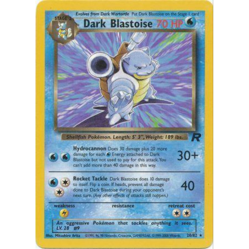 Thẻ Pokemon Dark Blastoise - 20/82 - Rare Unlimited MP | Shopee Việt Nam