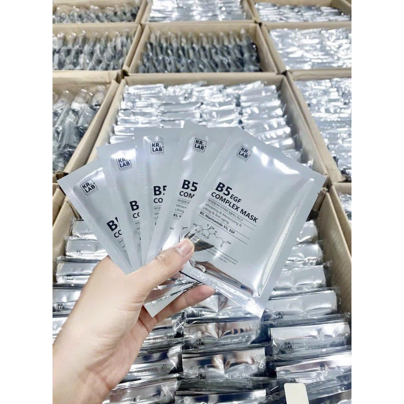 Mặt nạ B5 Kr.Lab cấp ẩm phục hồi dưỡng trắng EGF complex Mask B5 ...