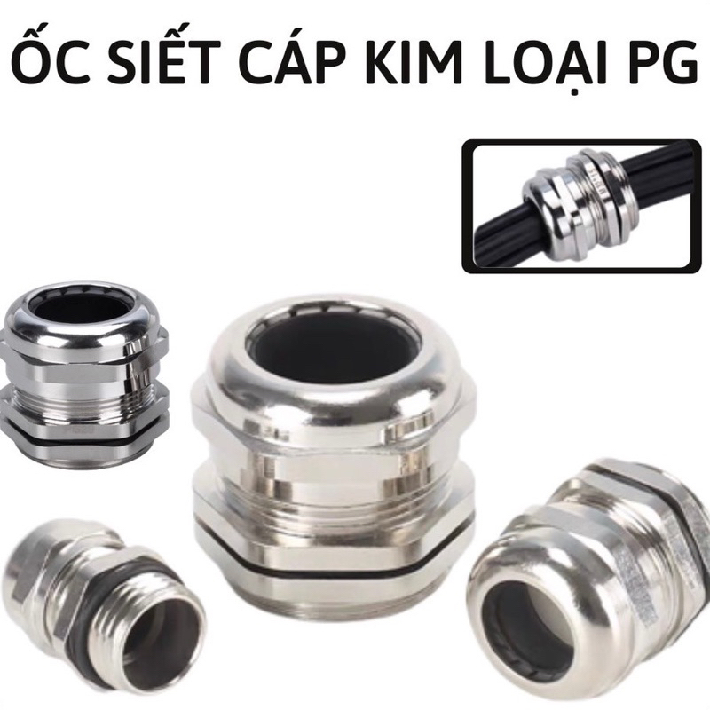 Ốc siết cáp kim loại PG cút siết cáp kim loại ; ốc siết inox PG7, PG9 ...
