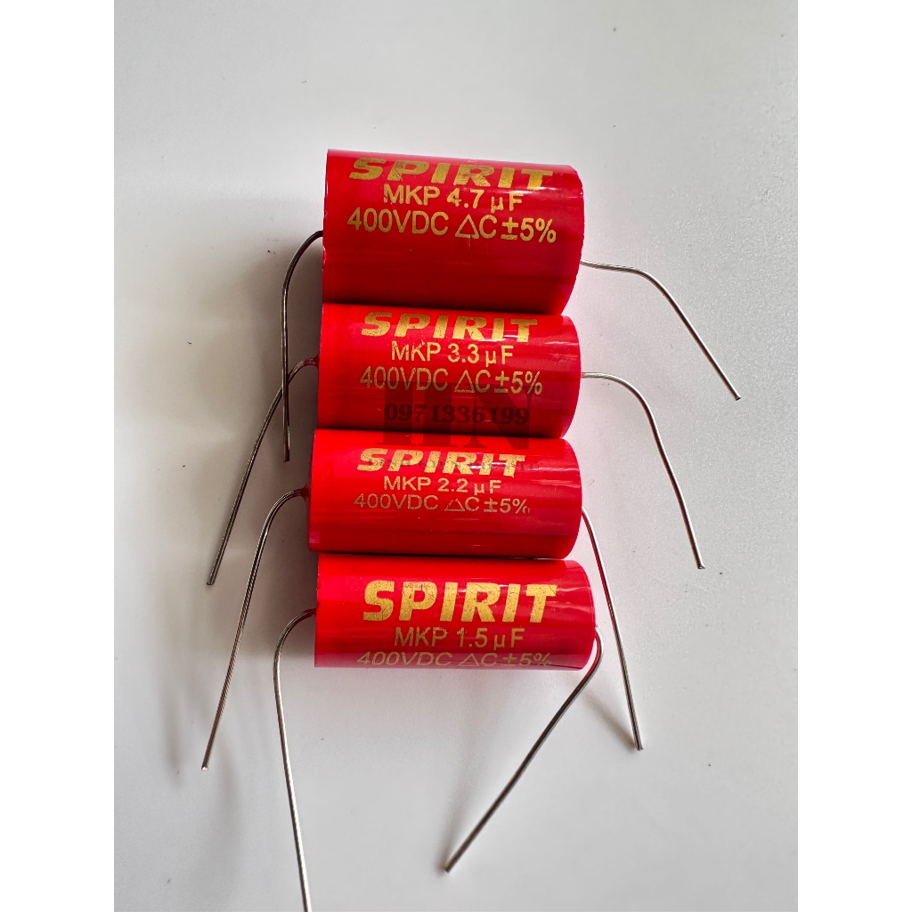 Tụ Đỏ SPIRIT 400V Chuyên Cho Loa Phân Tần - Loa Treble Loại Tốt 1.0uf; 1.5uf; 2.2uf; 3.3uf; 4 ...