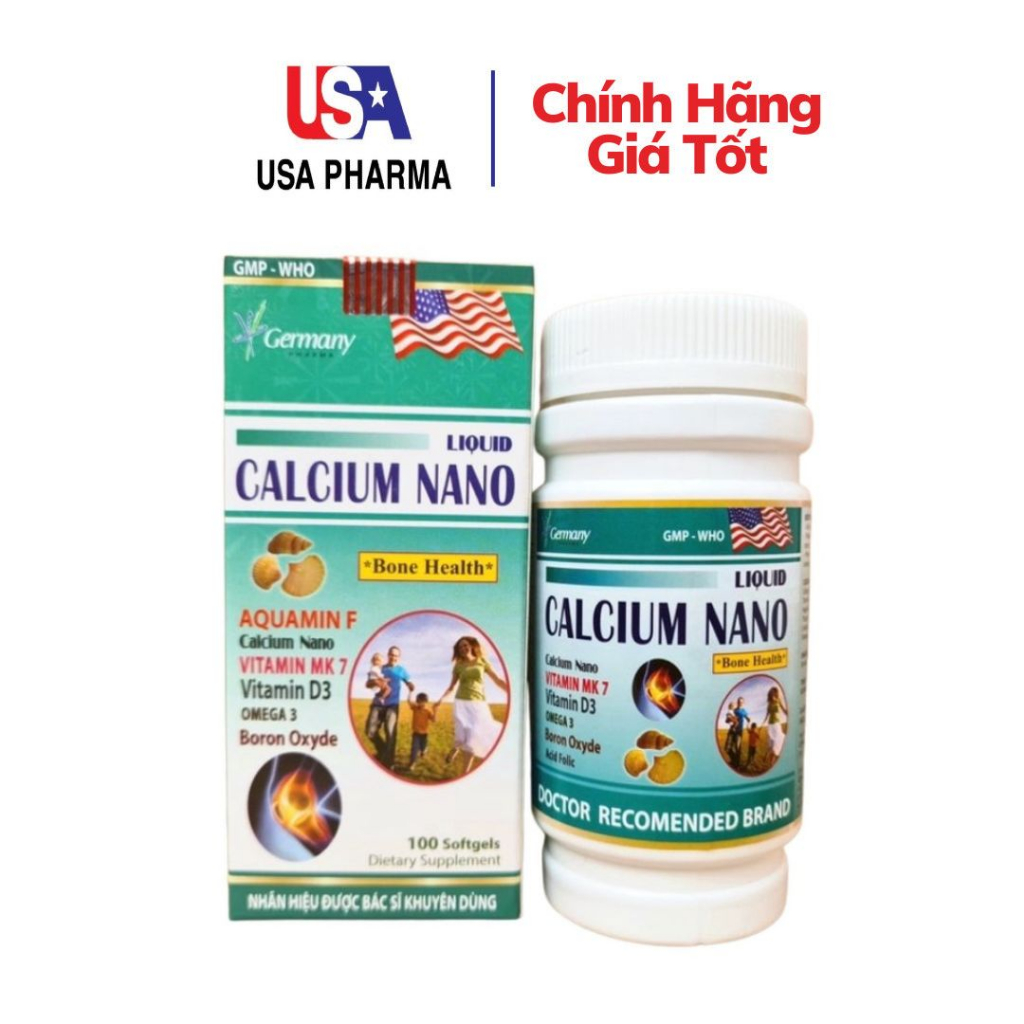 Viên uống bổ sung CANXI LIQUID CALCIUM NANO phát triển chiều cao, chắc ...