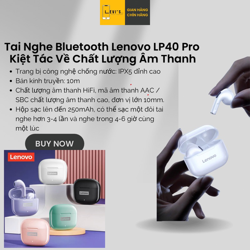 Tai nghe bluetooth Lenovo LP40 Pro,tai nghe không dây [hàng chính hãng],âm thanh siêu trung thực ...
