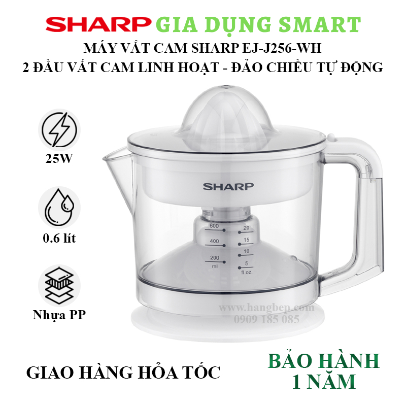 Máy vắt cam Sharp EJ-J256-WH - Bảo hành chính hãng Sharp 12 tháng toàn ...