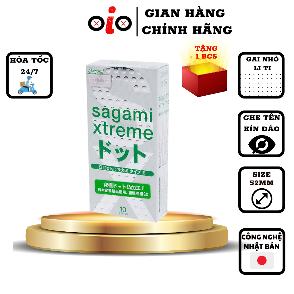 Bao cao su Sagami White Xtreme Box, bcs gân gai li ti Hộp 10c | Shopee ...