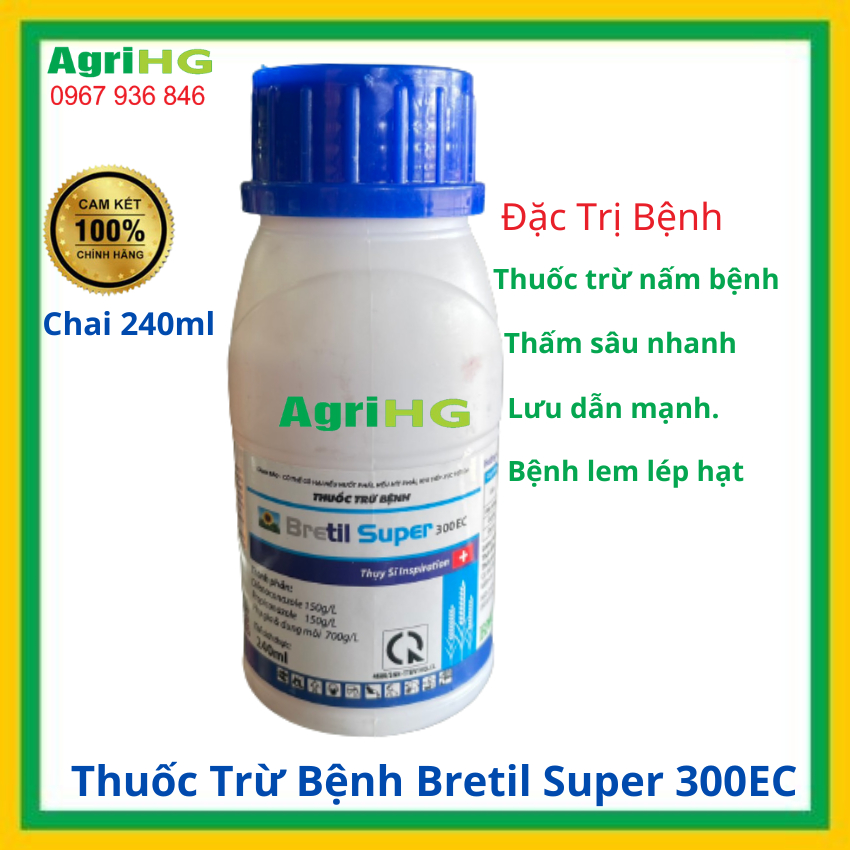 Thuốc trừ bệnh Bretil Super 300EC Chai 240ml- Propiconazole 150g/l+ ...