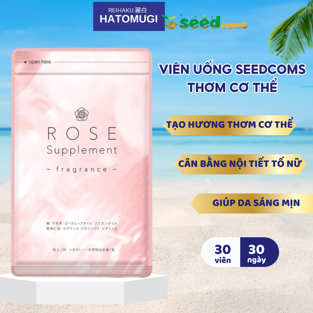 Thực phẩm bổ sung Seedcoms Viên uống Rose Supplement - Hatomugi ...