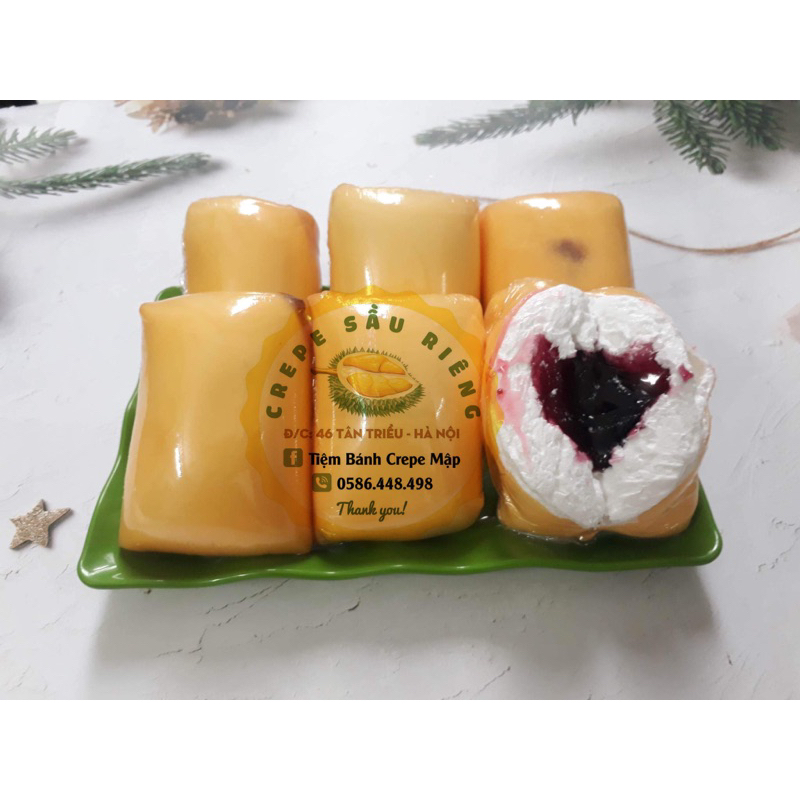 Bánh crepe việt quất - Bánh crep vị việt quất hộp 5 chiếc thơm ngon khó ...