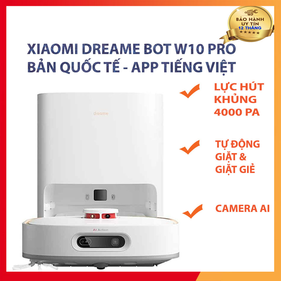 Robot hút bụi lau nhà Xiaomi Dreame Bot W10 Pro Bản Quốc tế chính hãng ...