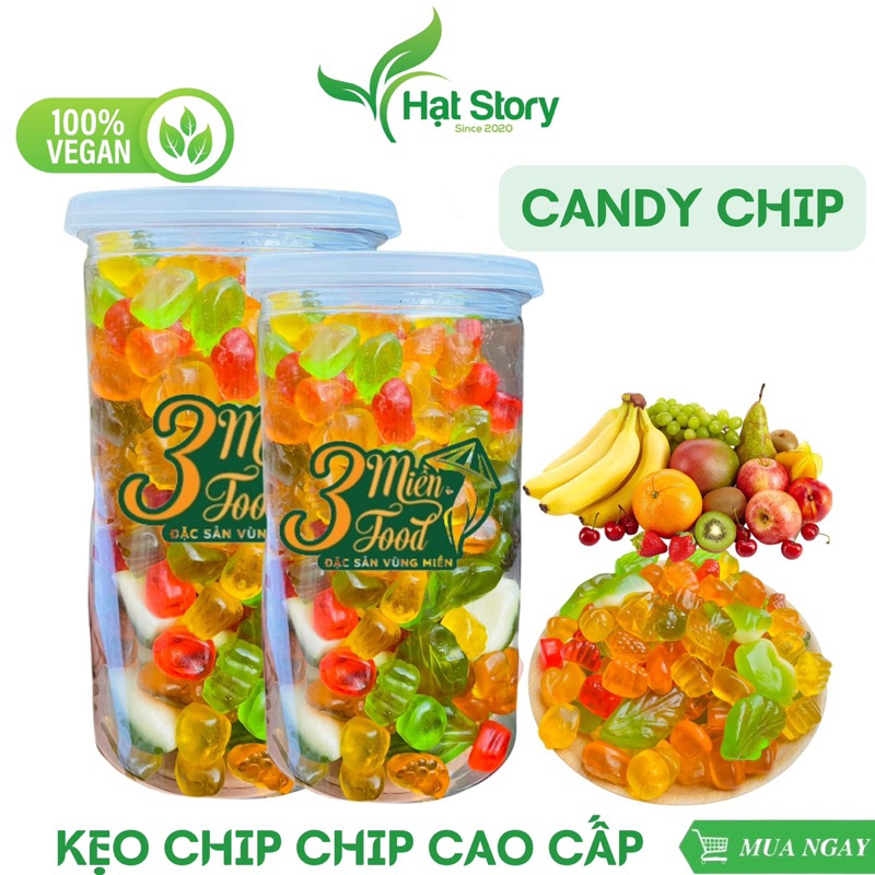 500Gr Kẹo Chip Chip Hoa Quả Dai Dai Thơm Thơm Đậm Vị, Cam Kết Ngon ...