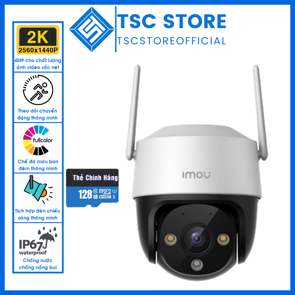 Camera IP WIFI IMOU Cruiser SE+ S41FEP 4MP 2K QHD Full Color | Outdoor ...