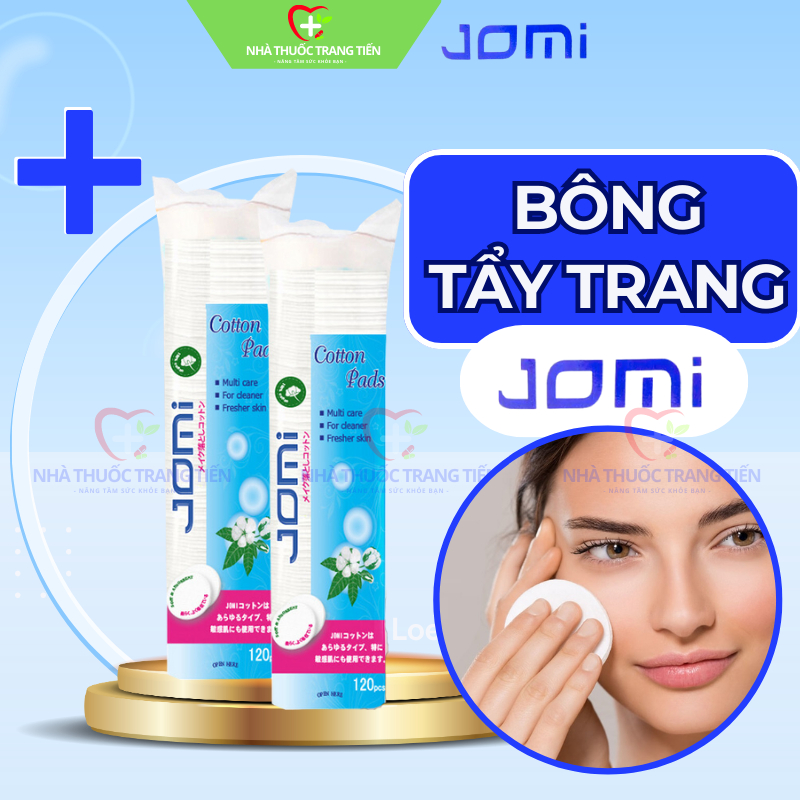 Bông Tẩy Trang Jomi 120 miếng Nhật Bản, Cotton Pads, sạch bụi bẩn, bã ...