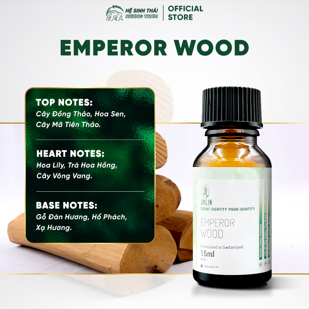 Tinh Dầu Nước Hoa Jalin Emperor Wood (Tinh Dầu Gỗ Đàn Hương & Hoa Sen ...
