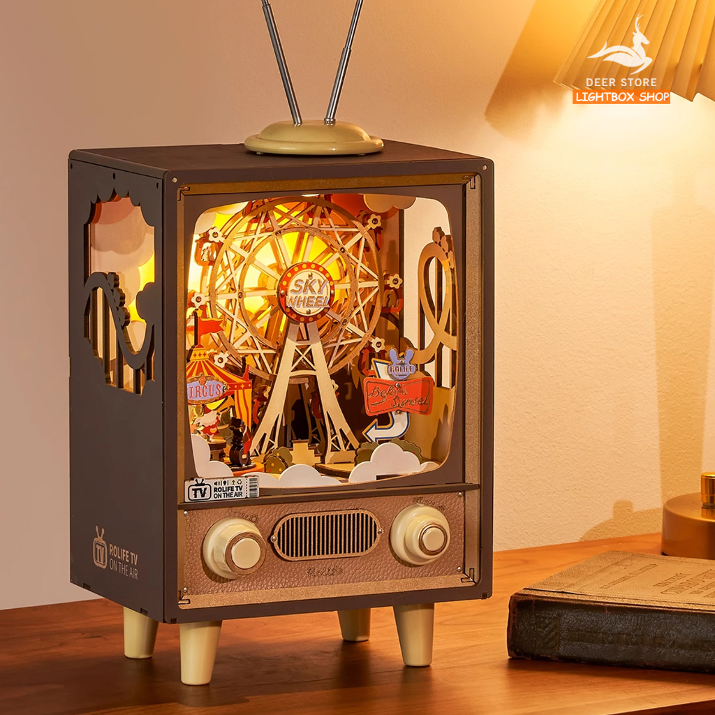 HD Tiếng Việt. Hộp nhạc Robotime Rolife Sunset Carnival Music Box 3D Wooden Puzzle AMT01 | Bộ ...