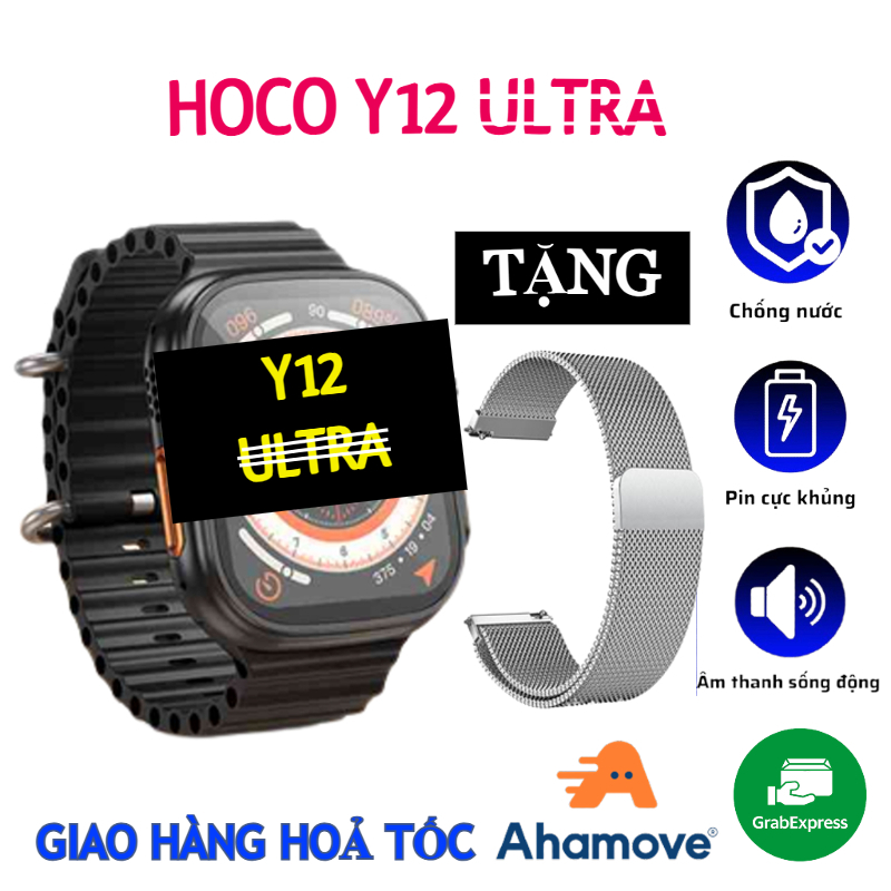 Đồng Hồ Thông Minh HOCO Y12 Ultra, Smartwatch Nghe Gọi, Theo Dõi Sức Khỏe, Hỗ Trợ Thể Thao ...