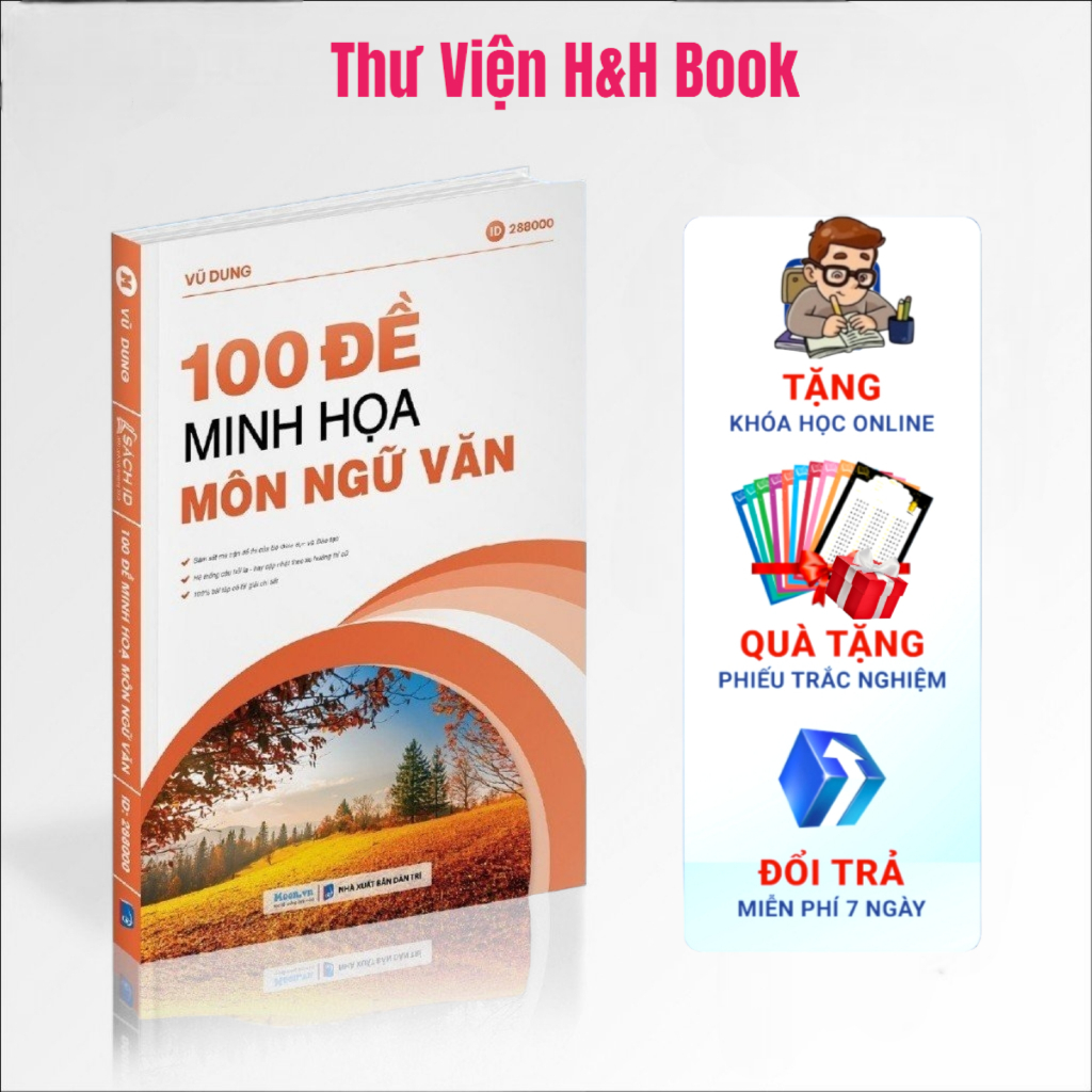 Sách ID Bộ 100 đề Văn học luyện thi THPTQG Moonbook | | Shopee Việt Nam