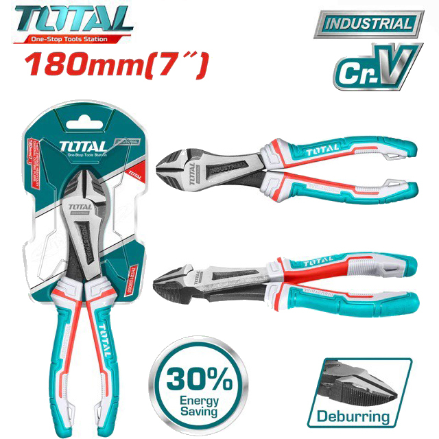 Kềm cắt đầu nặng cao cấp 7"/ 180mm TOTAL THT27716S, kìm cắt dây điện ...