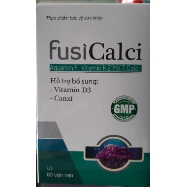 Fusi Calci - Hộp 60 viên uống bổ sung Canxi, vitamin D3 và Magie cho cơ ...
